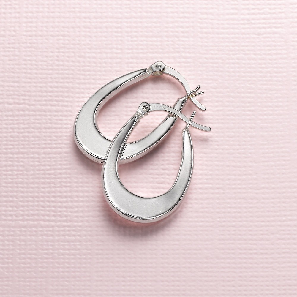 Loop the Loop Silver Earrings | Hinged Hook Earrings | Pia Jewellery