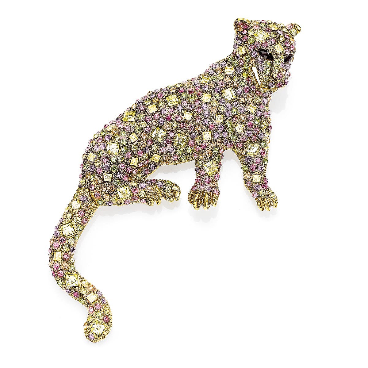 Gold-Tone Luxe Leopard Crystal Brooch | Pia Jewellery